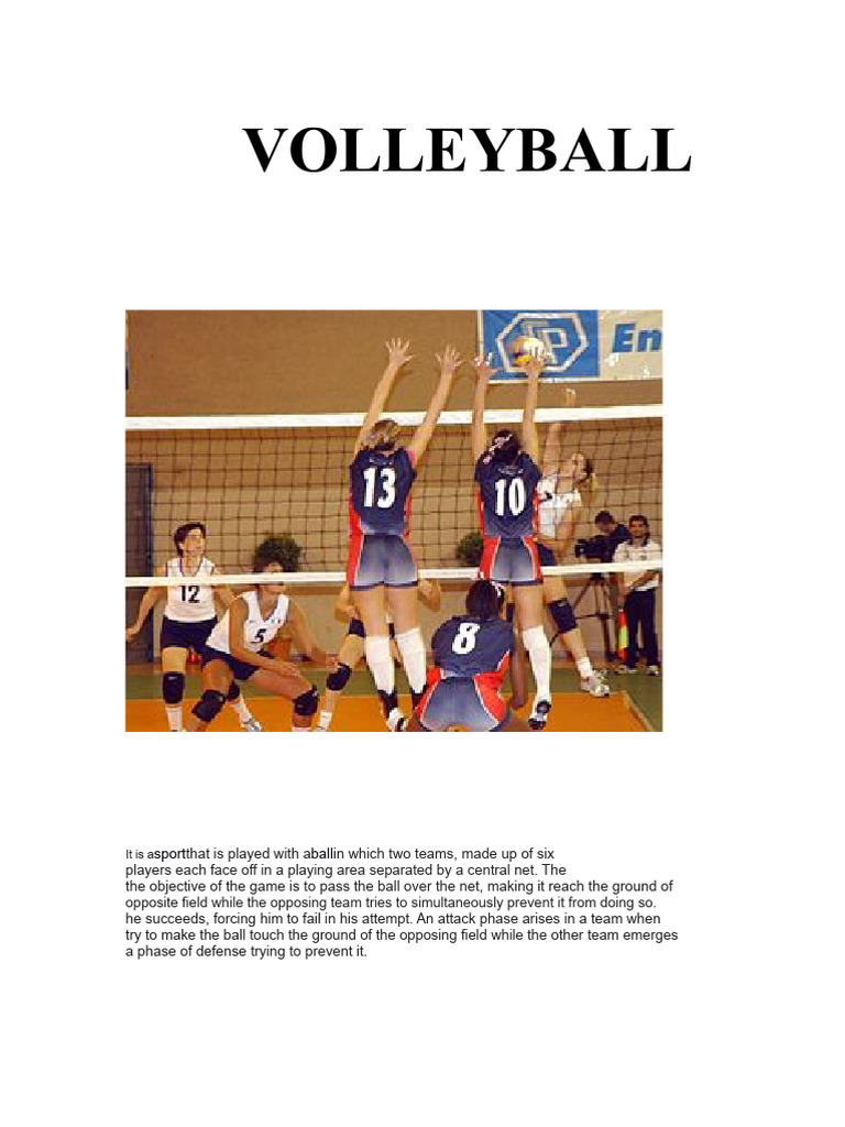 Volley Pdf Volleyball Team Sports