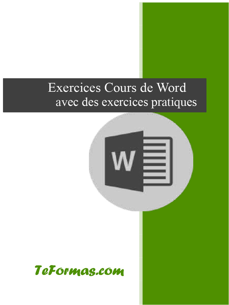 Cours Pratique de Word : Exercices Essentiels | PDF | Microsoft Word