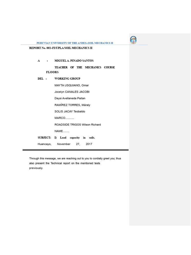 Soil Load Capacity Analysis Report | PDF | Soil Mechanics | Physics