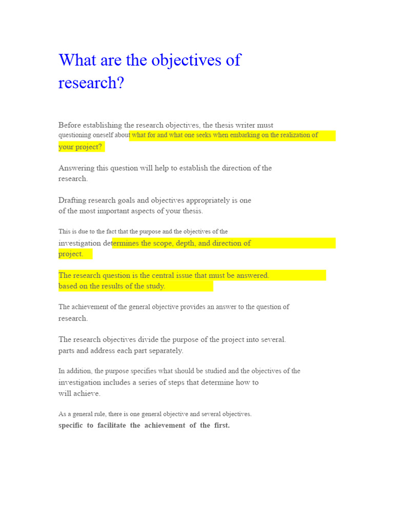 What Are Research Objectives? | PDF | Leadership | Road Traffic Safety