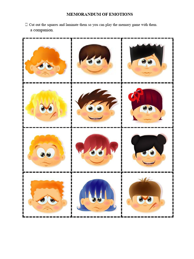 Memory Game of Emotions | PDF
