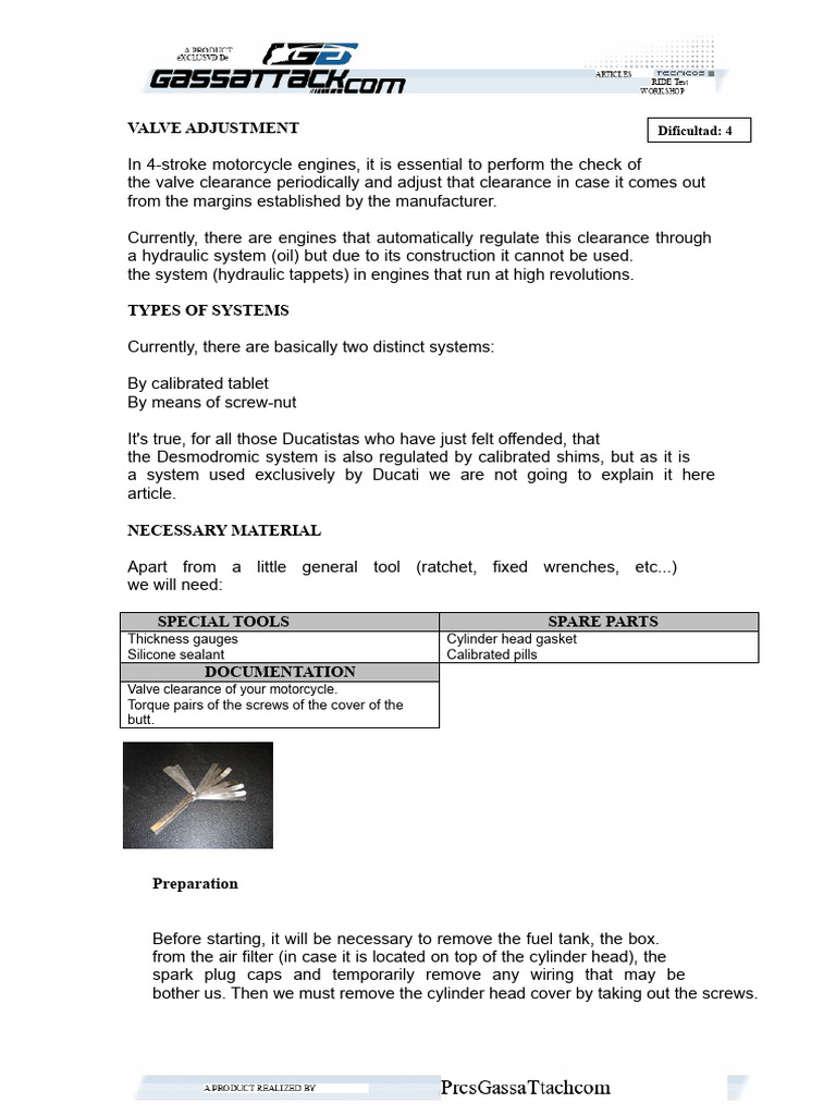 Valve Clearance | PDF | Engines | Internal Combustion Engine