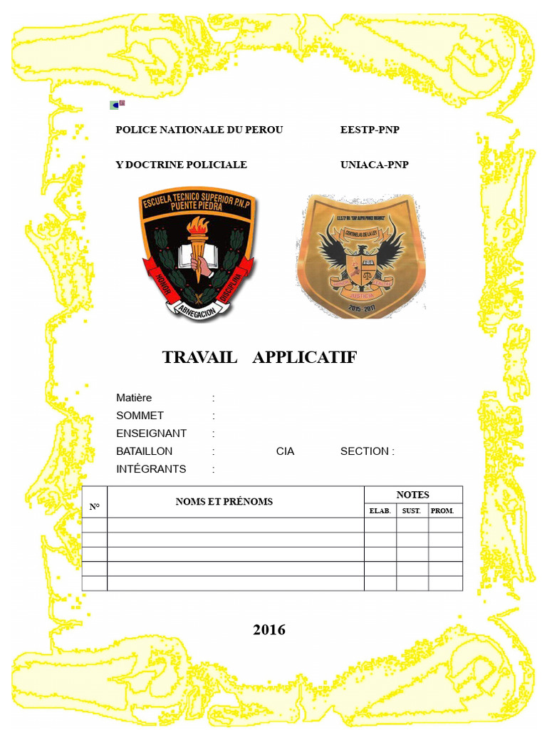 Structure et Fonctionnement de la PNP | PDF | Loi | Police