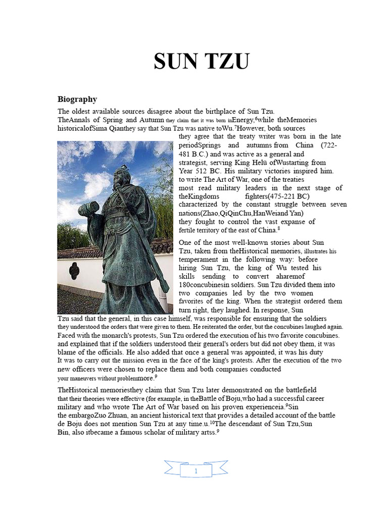 Sun Tzu | PDF | Sun Tzu | The Art Of War