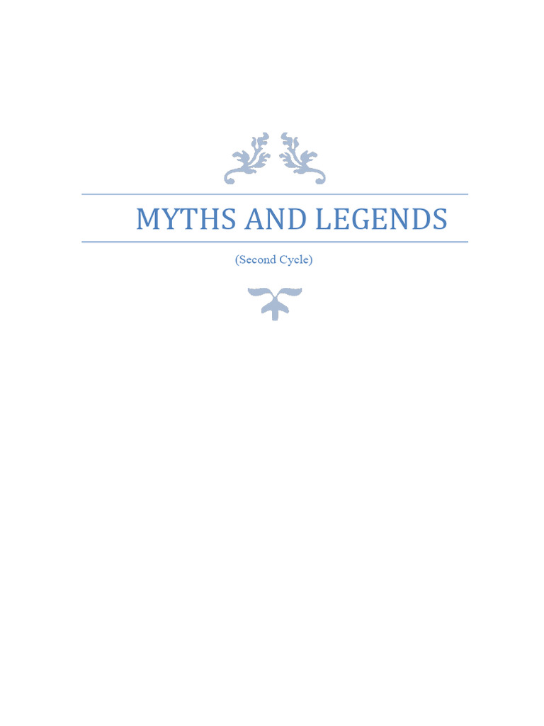 Myths and Legends (Activities) | PDF | Mythology