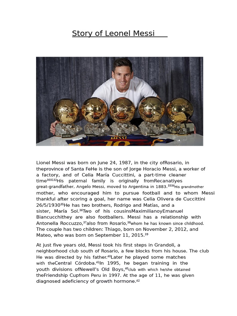 History of Lionel Messi | PDF | Lionel Messi | Fc Barcelona