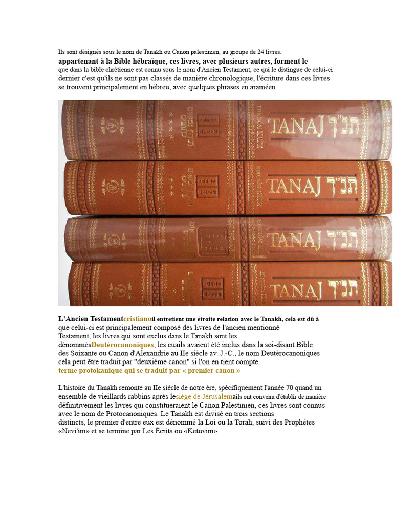 Comprendre le Tanakh et l'Ancien Testament | PDF | Bible hébraïque | Juifs