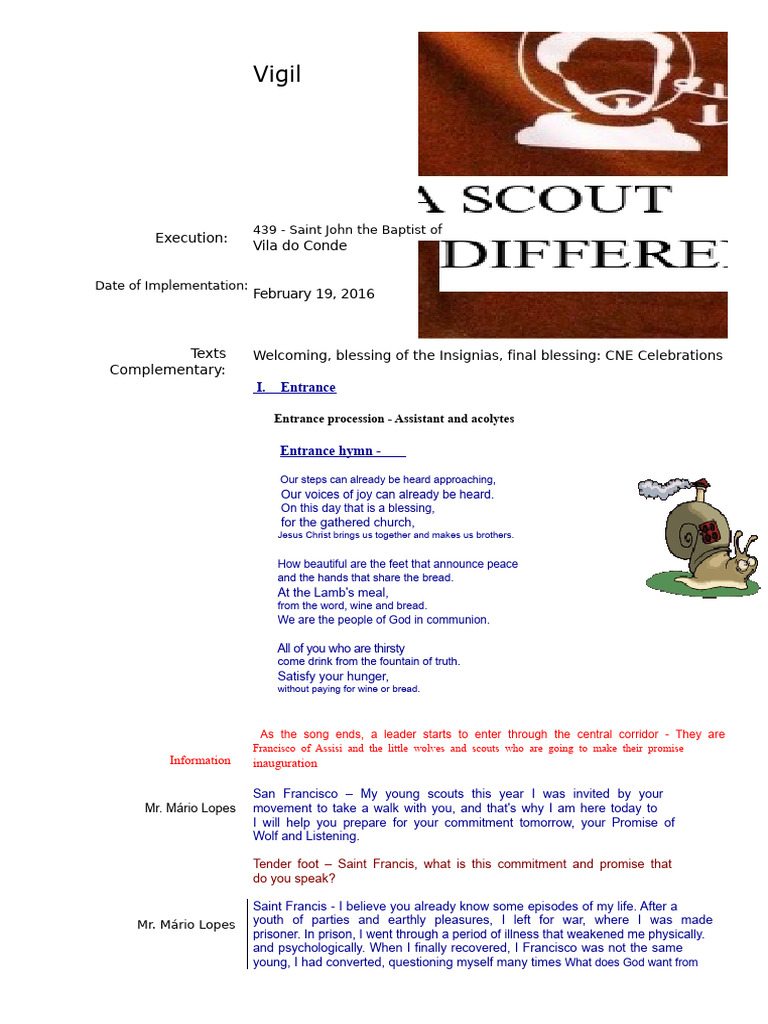 Vigil "A Different Scout" | PDF | God The Father | Jesus