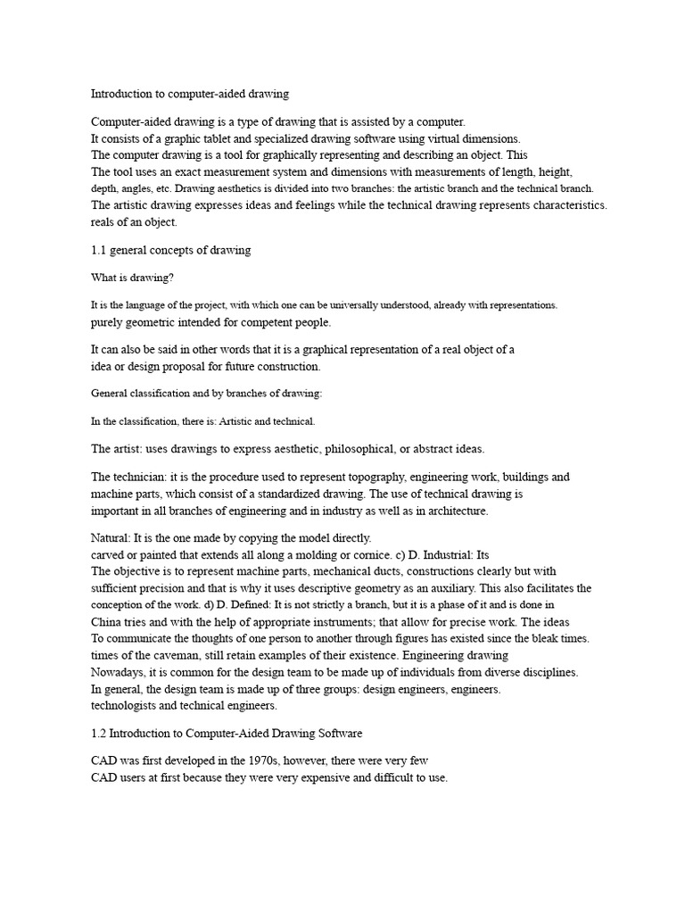 Introduction To Computer-Aided Drawing - WPS Office | PDF | Auto Cad ...