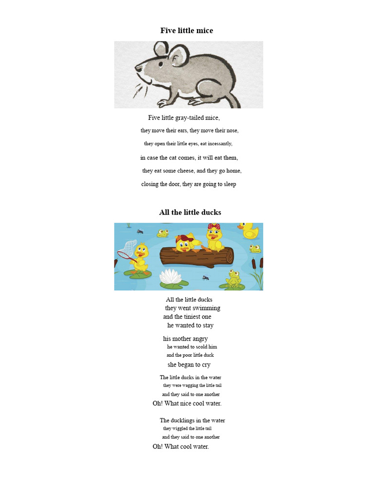 Five Little Mice | PDF