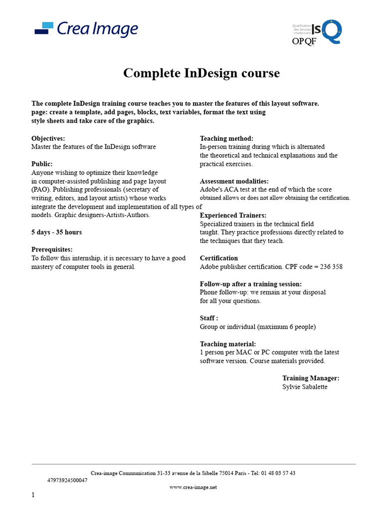 Master InDesign: Complete Training Course | PDF | Page Layout | Adobe ...