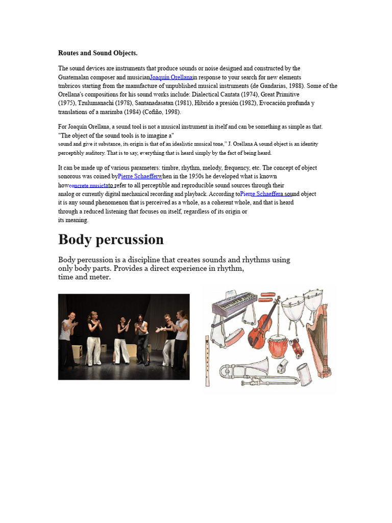 Sound Tools and Objects | PDF