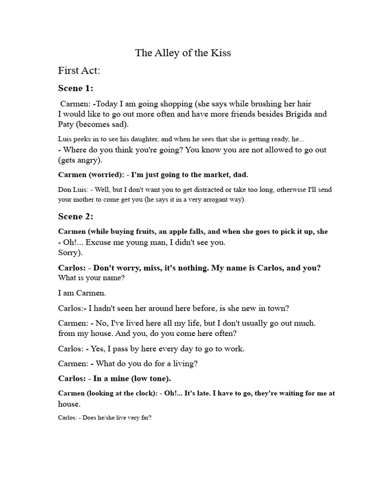 The Alley of The Kiss | PDF | Carmen