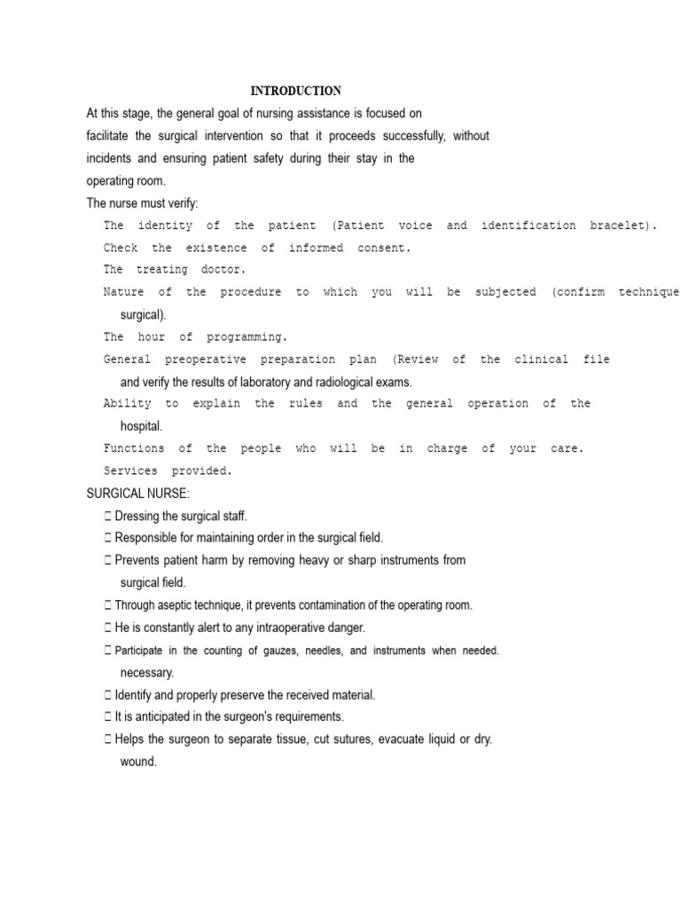 Operating Room Report | PDF | Surgery | Medicine