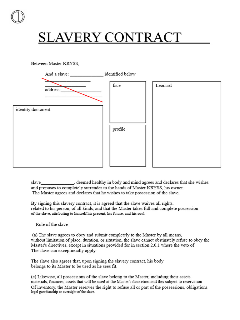 Slave Contract | PDF | Slavery