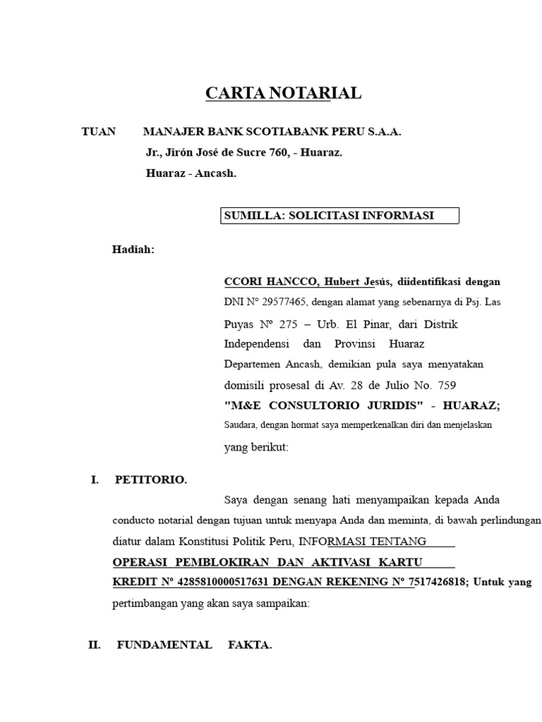 Surat Notaris - Scotiabank | PDF