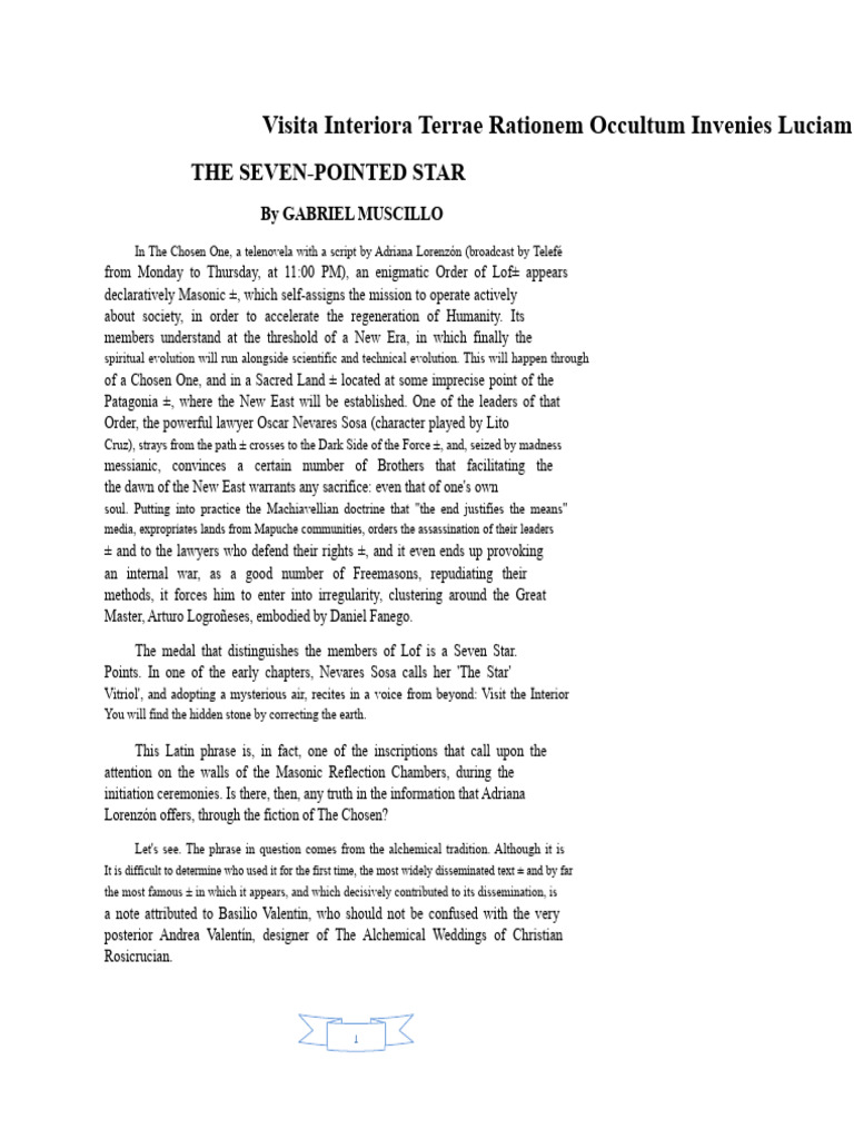 VITRIOL. The Star of Seven Points | PDF | Alchemy
