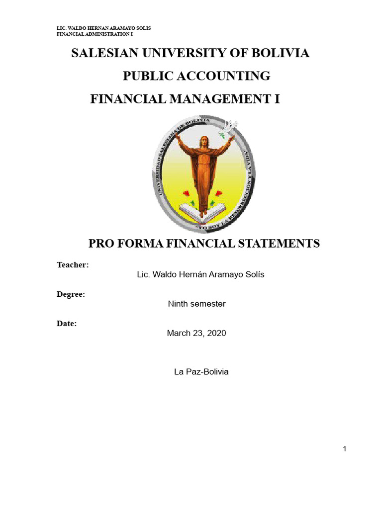 Unit Viii Proforma Financial Statement | PDF | Equity (Finance ...