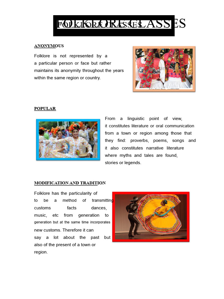 Folklore Classes | PDF