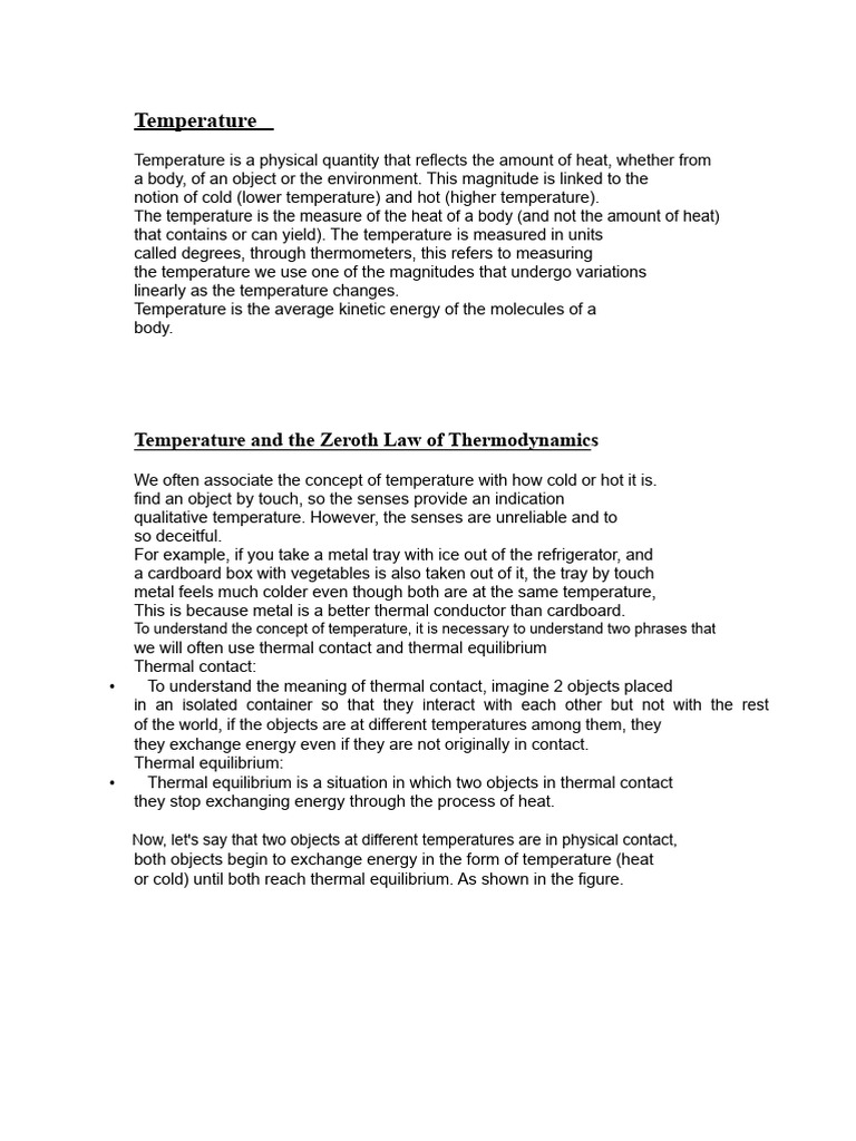 Temperature Written Work | PDF | Temperature | Thermometer