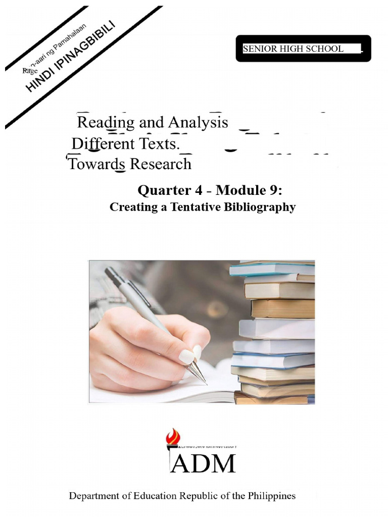 Reading11 - Q3 - Mod9 - Creation of A Tentative Bibliography - v3 | PDF | Knowledge | Word Search