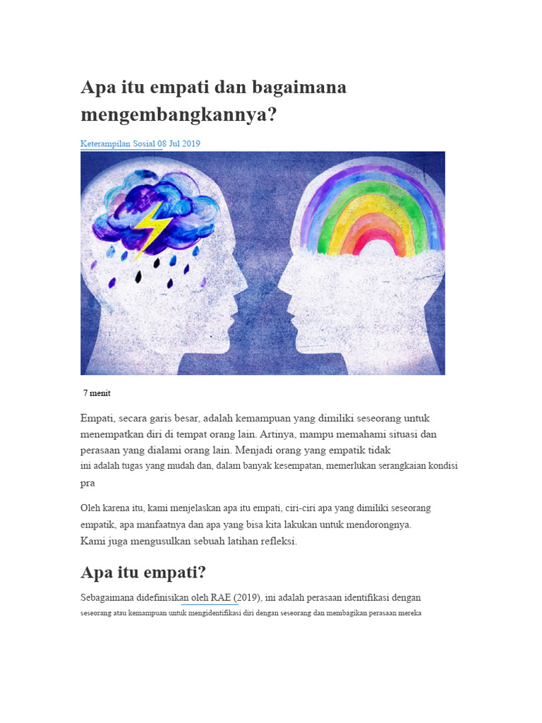 Memahami dan Mengembangkan Empati | PDF