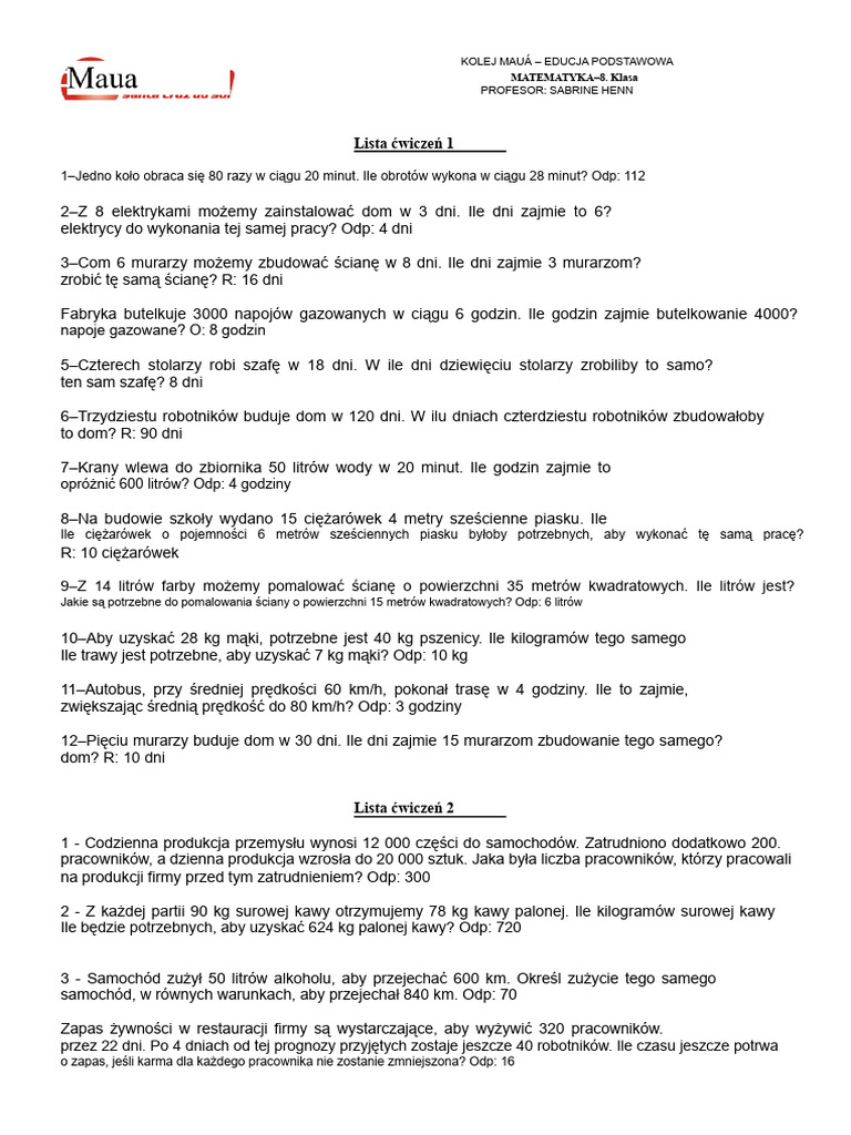 Ćwiczenia ZASADA TRÓJKI! | PDF
