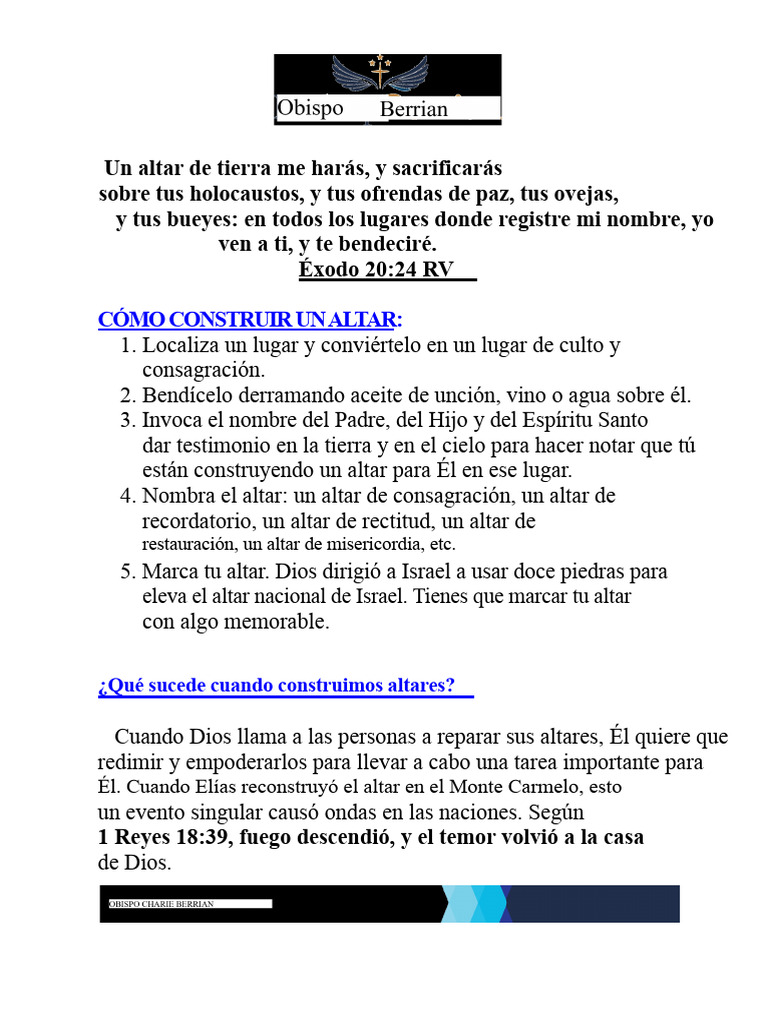 Guía para Construir un Altar Espiritual | PDF | Altar | Jesús