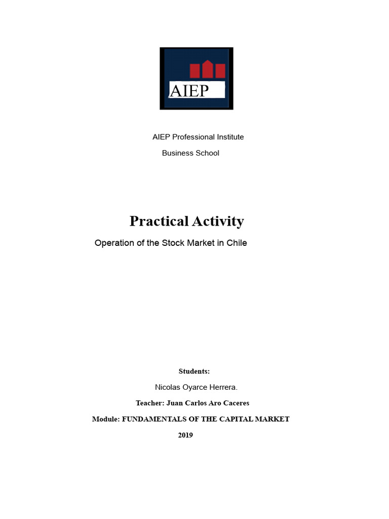 Practical Activity - Stock Market - Unit 1 - Week 2 | PDF | Securities ...