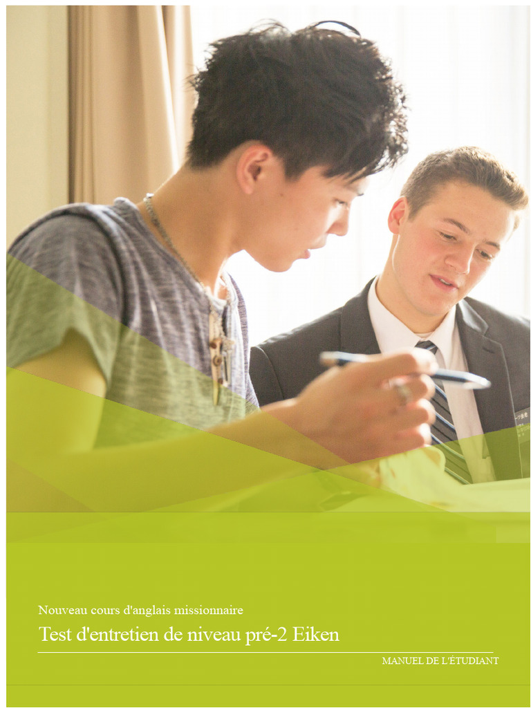 Cours d'anglais pour test Eiken Pré-2 | PDF | Langue anglaise | Boisson