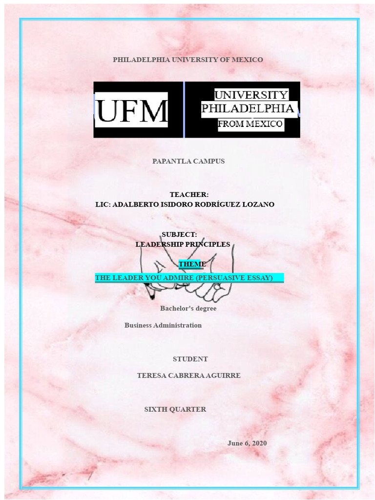Leader Whom I Admire | PDF | Leadership | Nelson Mandela