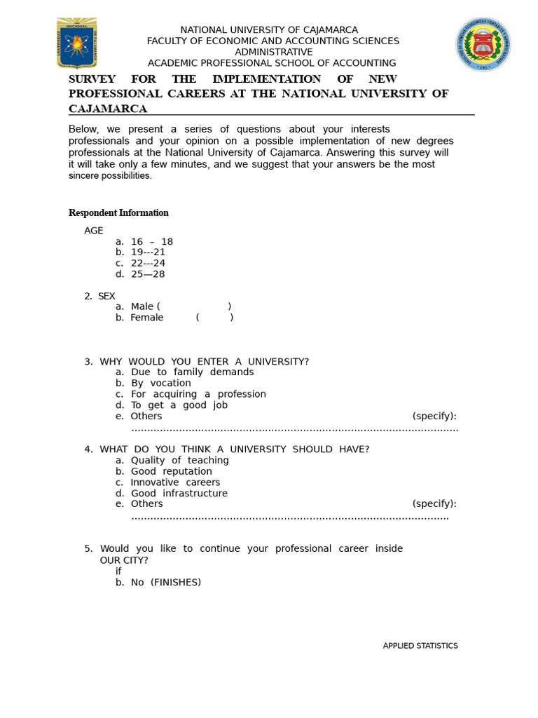 Statistical Survey | PDF