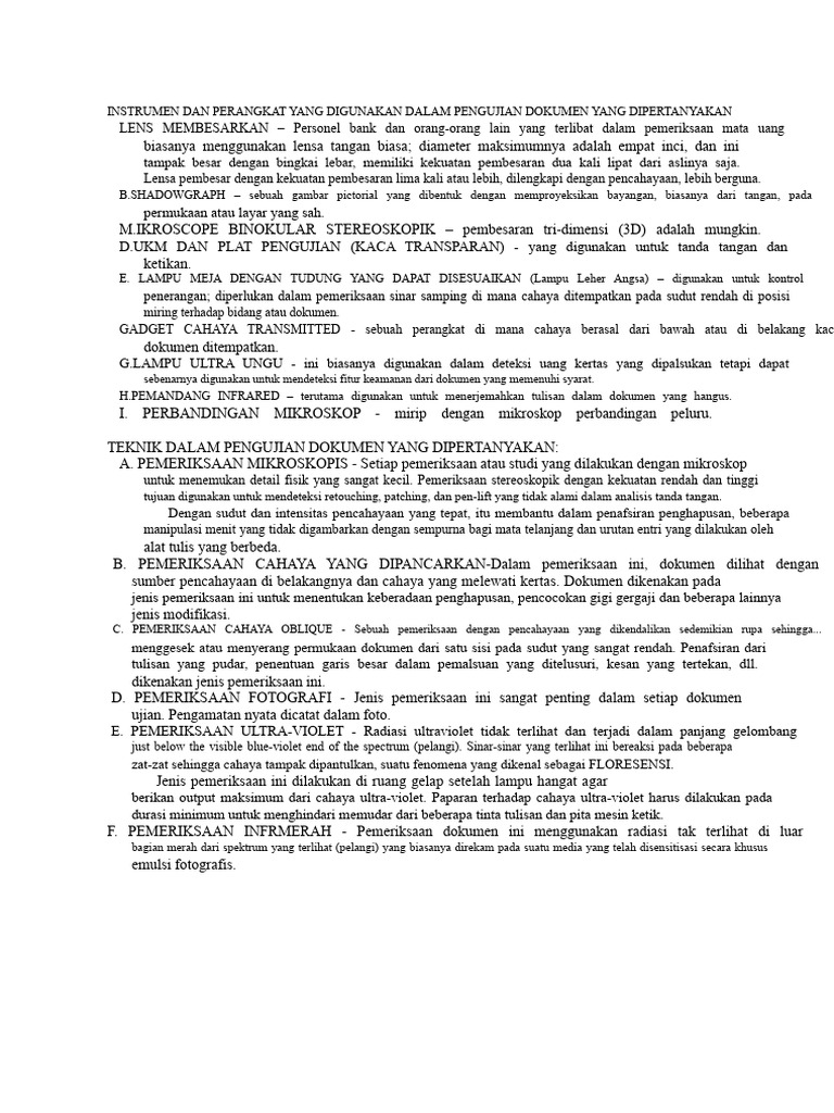 Alat dan Teknik Pengujian Dokumen | PDF