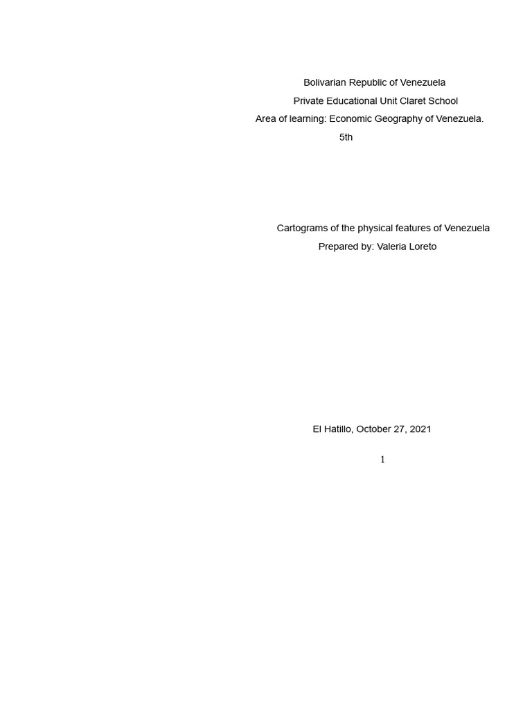 Physical Features of Venezuela | PDF | Venezuela | Nature