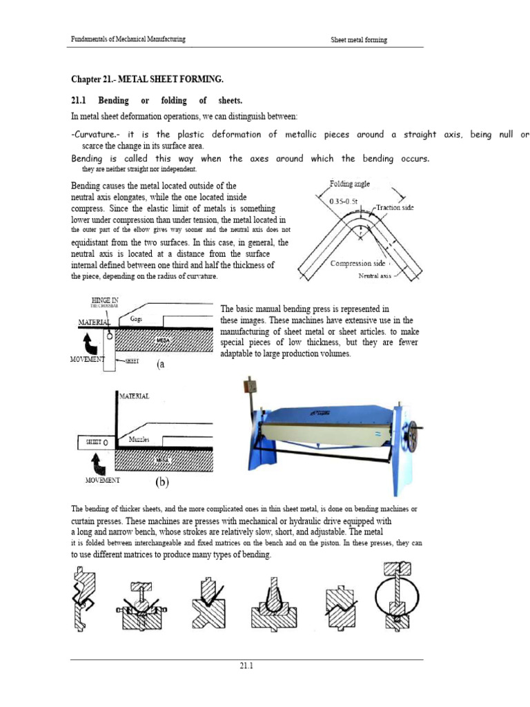 Metal Sheet Forming Techniques Explained | PDF | Sheet Metal | Bending