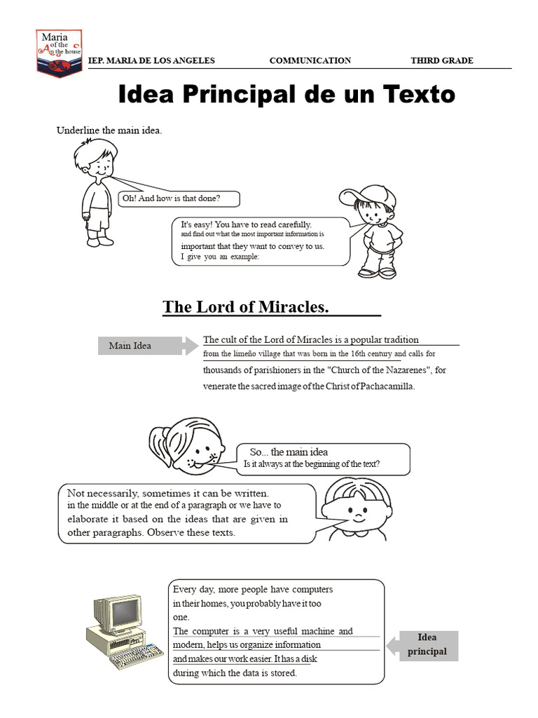 Main Idea of A Text | PDF