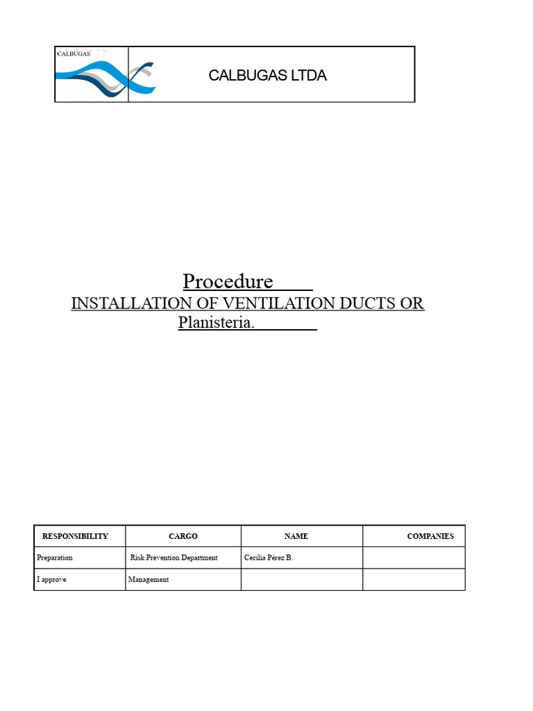 Ventilation Duct Installation Safety Guide | PDF | Personal Protective ...