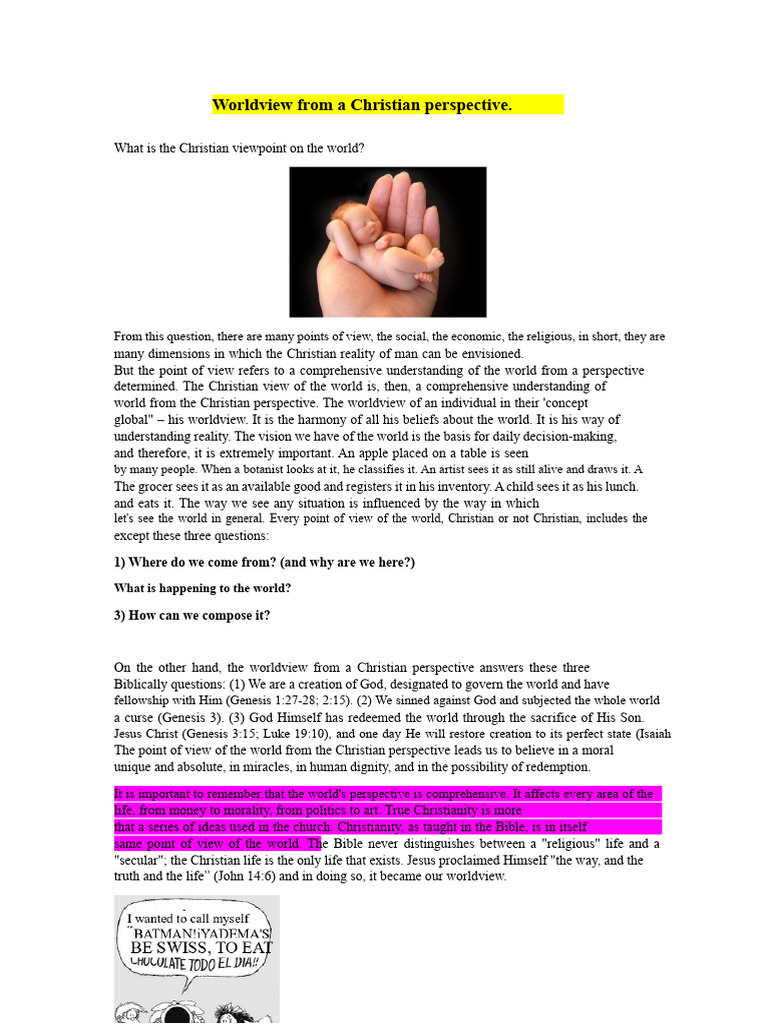 Christian Worldview Explained | PDF | Salvation | God