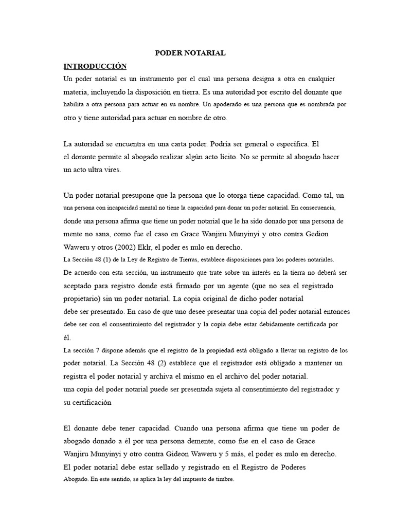 Poder Notarial | PDF | Bancos