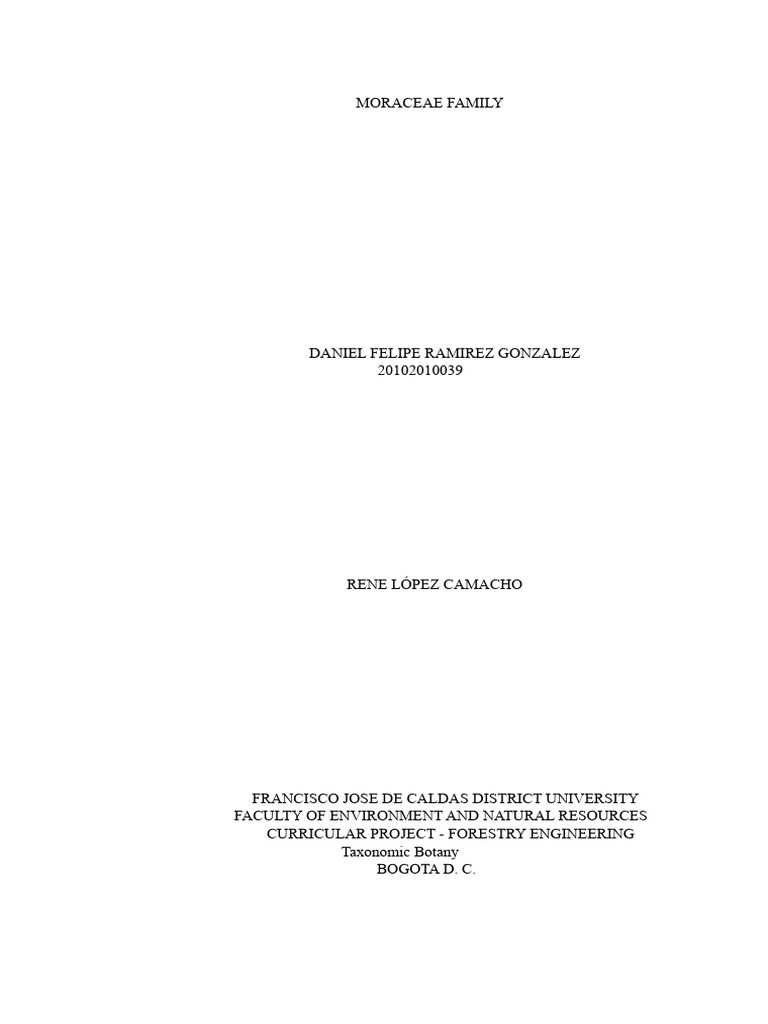 Moraceae Family | PDF | Ficus | Leaf