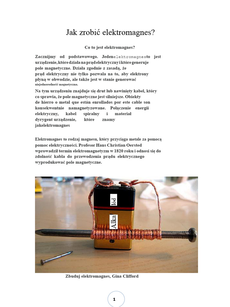 Jak Zrobić Elektromagnes | PDF