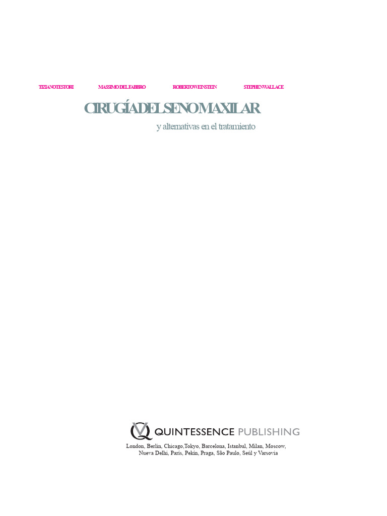 Cirugía del Seno Maxilar: Tratamientos y Alternativas | PDF | Cirugía ...