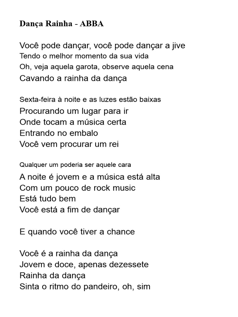 Dançando Rainha - ABBA | PDF