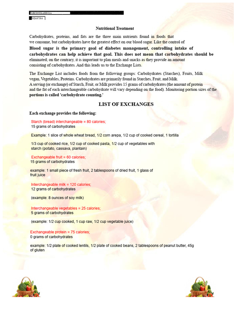 Diabetes Meal Planning with Exchange Lists | PDF | Foods | Nutrition