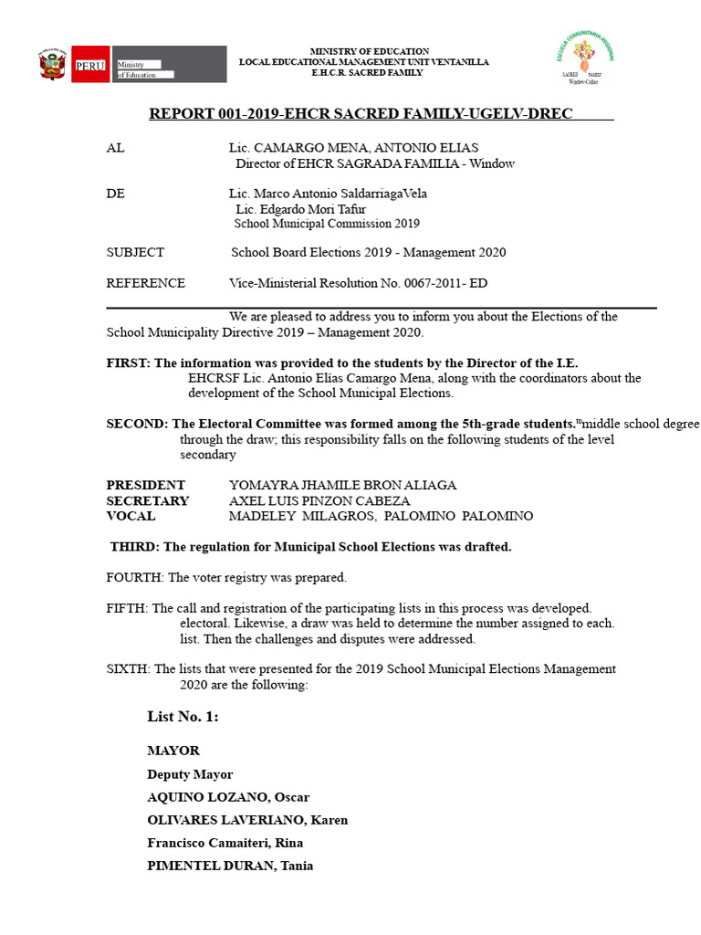 School Municipal Report | PDF | Elections | Forms Of Government