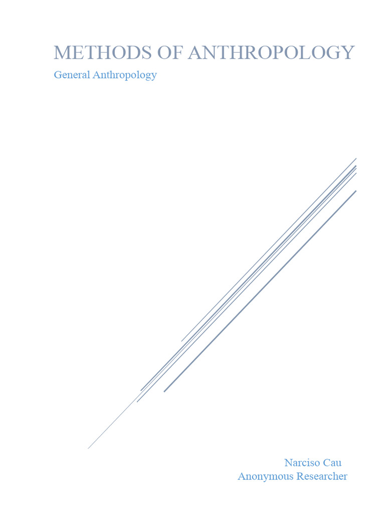 Methods of Anthropology | PDF | Cost Of Living | Anthropology