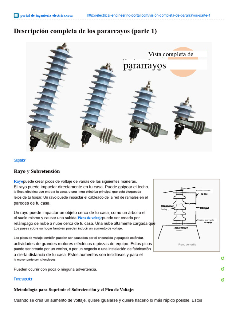 Visión Completa de Los Pararrayos Parte 1 | PDF | Relámpago | Resistor