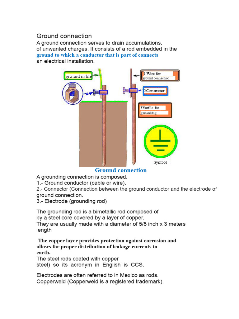 Ground Connection | PDF | Electrical Connector | Electricity