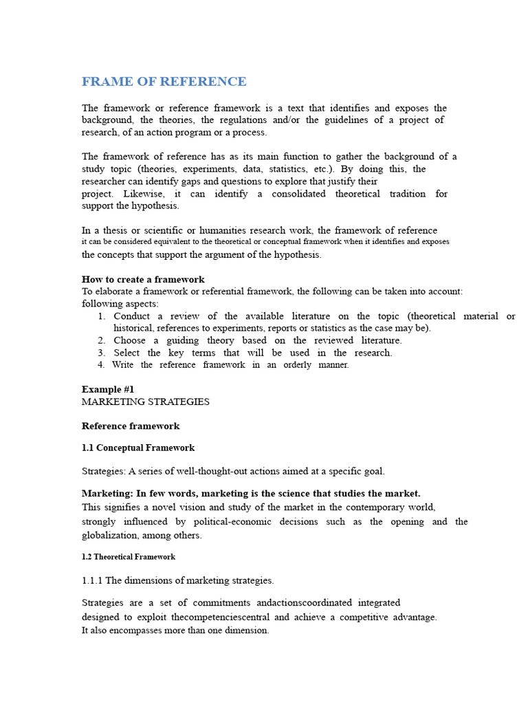 Referential Framework and Conceptual Framework | PDF | Theory | Methodology