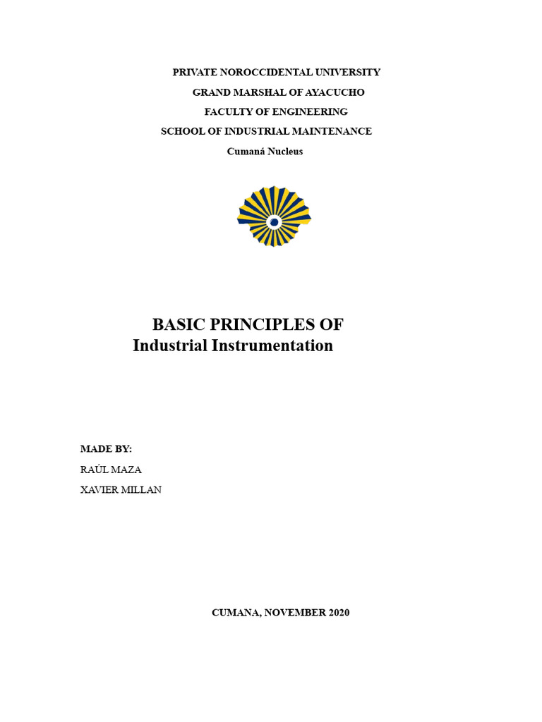 Basics of Industrial Instrumentation | PDF | Instrumentation | Accuracy ...